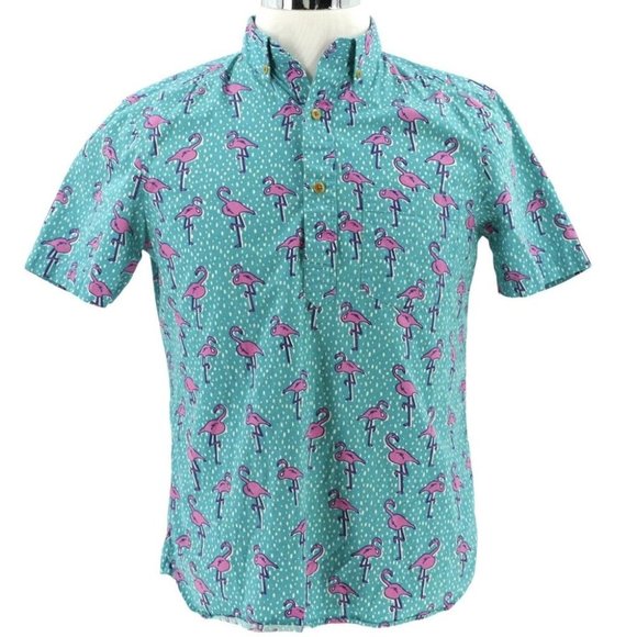 chubbies | Shirts | Chubbies Large Mens Blue Flamingo Short Sleeve ...